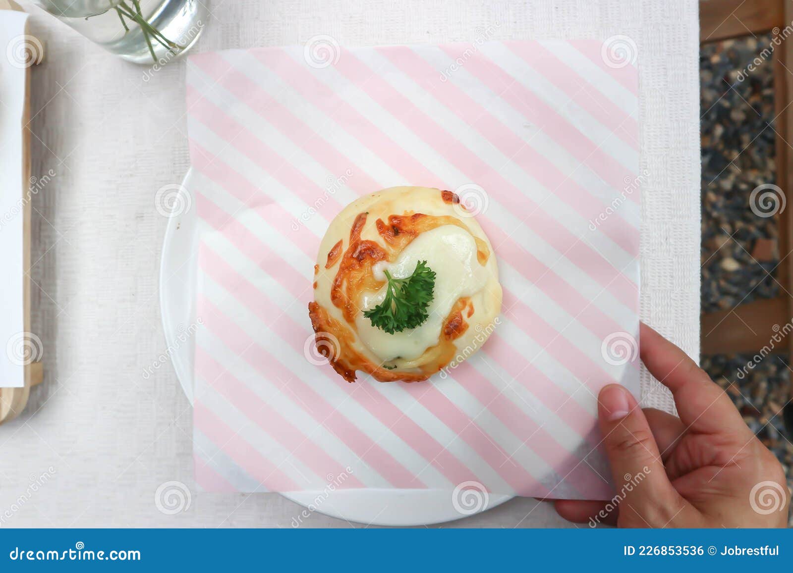 Cheese Bun, Mozzarella Cheese Bun or Bun with Cheese Topping Stock ...