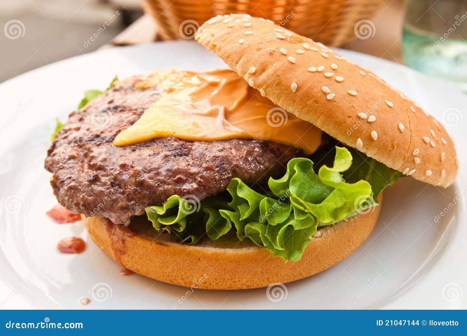 Cheese burger stock photo. Image of bread, health, cheeseburger - 21047144