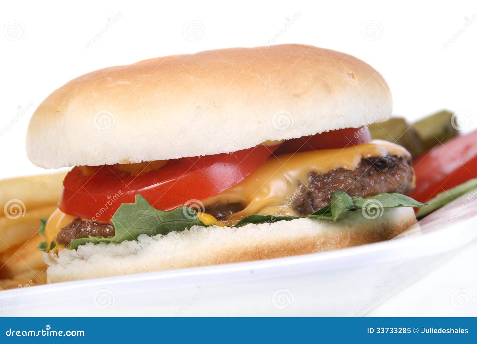 Cheese burger stock image. Image of restaurant, gourmet - 33733285