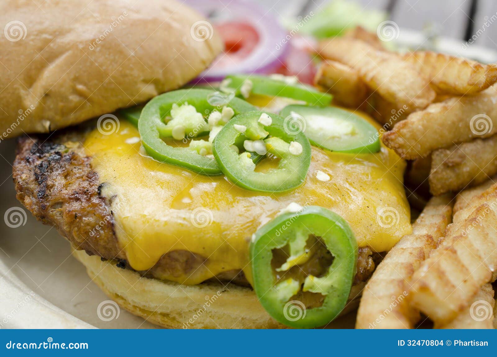 Burger With Cheese Meat And Salad. Cheat Meal. Delicious Burger With ...