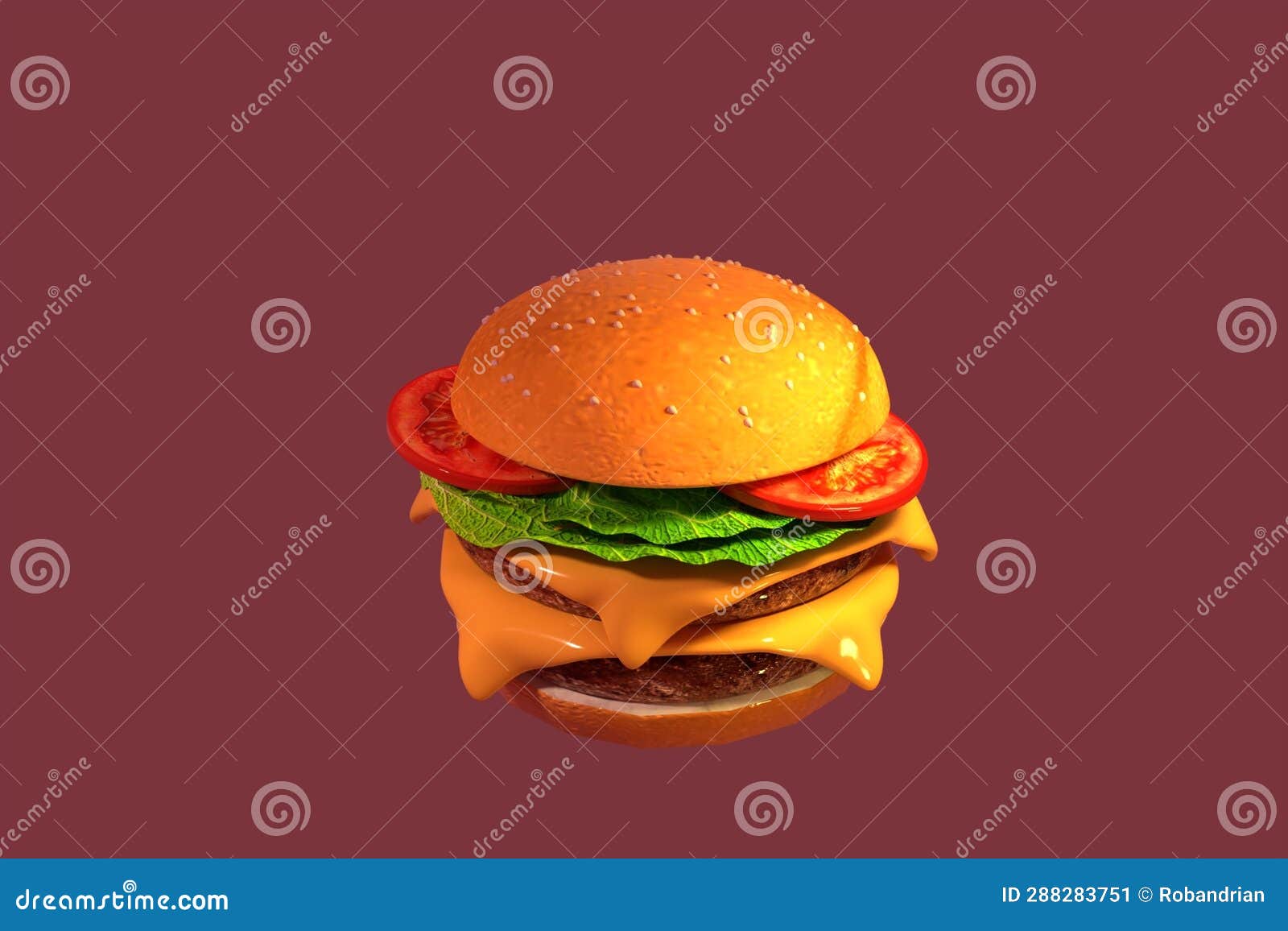 Cheese burger stock image. Image of double, cheese, beef - 288283751