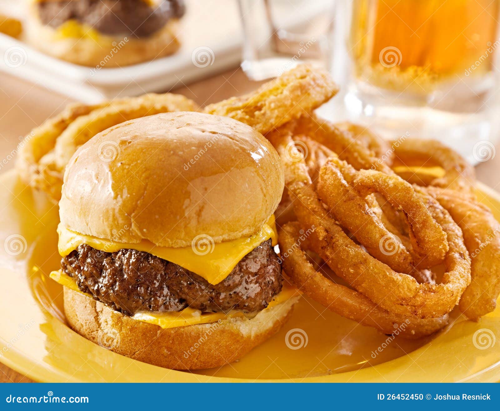 Cheese burger platter stock photo. Image of melted, cheddar - 26452450