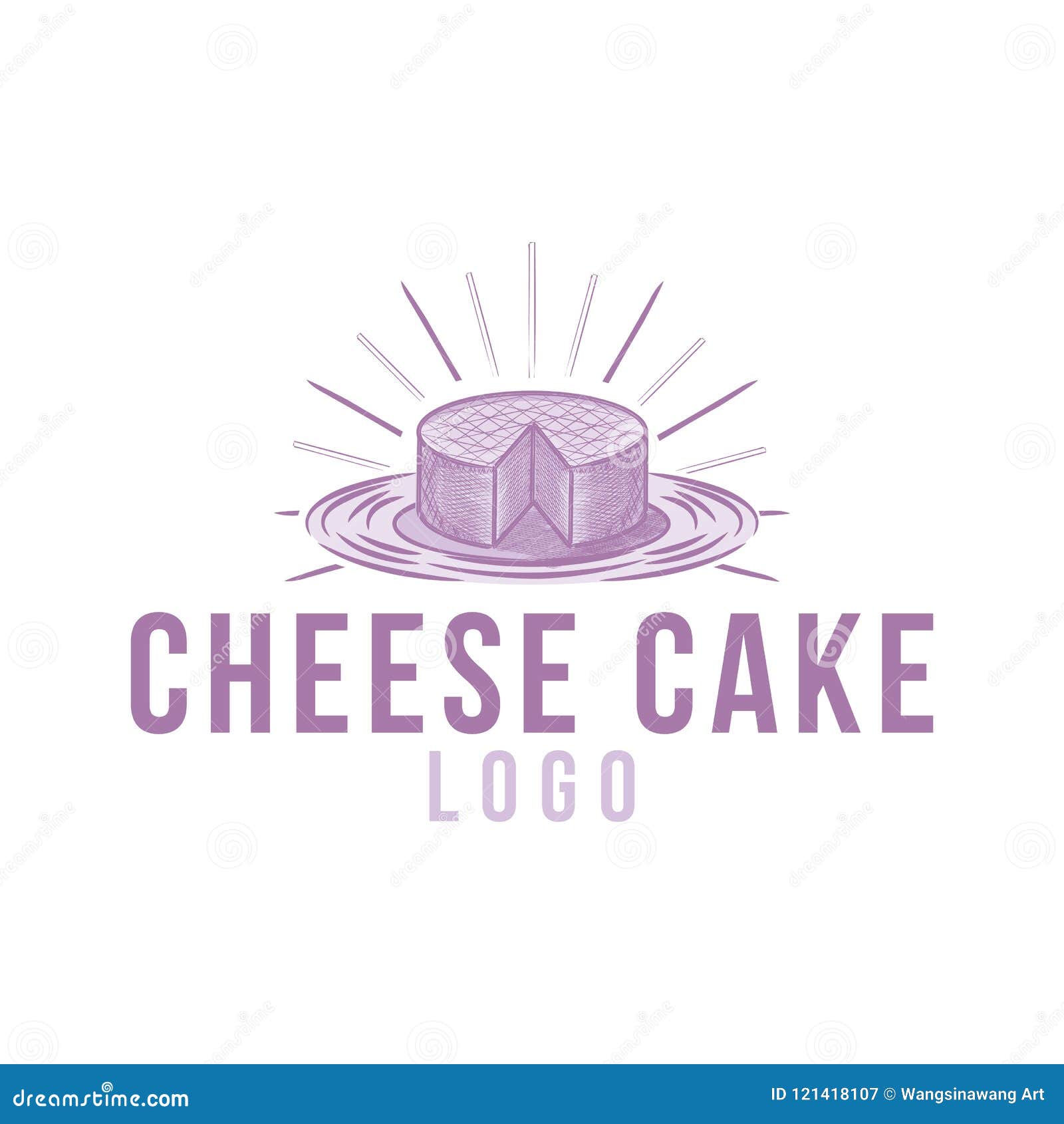 Cheese cake logo vector stock illustration. Illustration of drawn ...