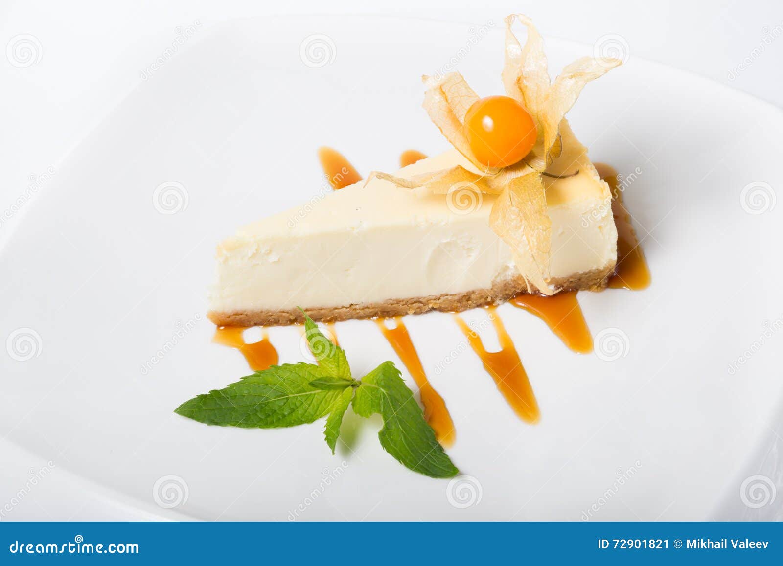 Cheese cake on a plate stock image. Image of pastry, plate - 72901821