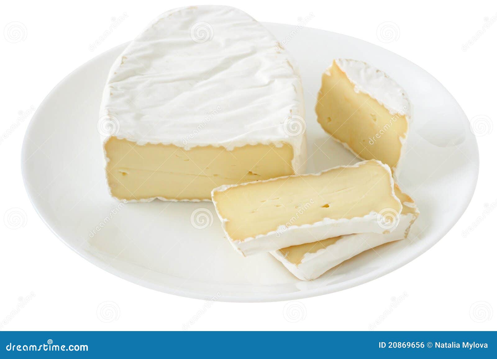 Cheese Camembert on a Plate Stock Photo - Image of appetizer, piece ...