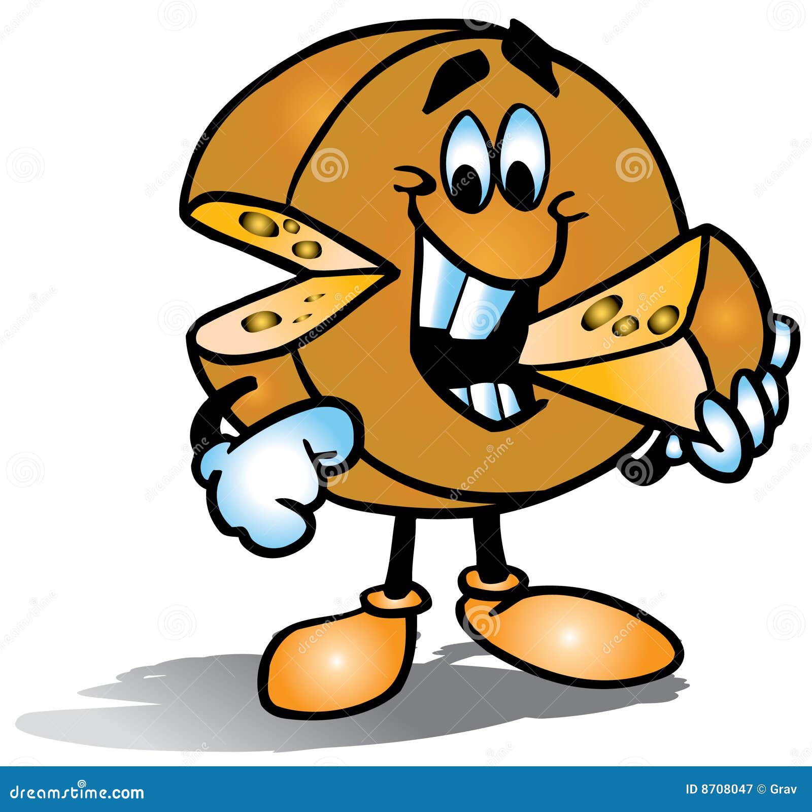 Cheese cartoon character stock illustration. Illustration of happy ...