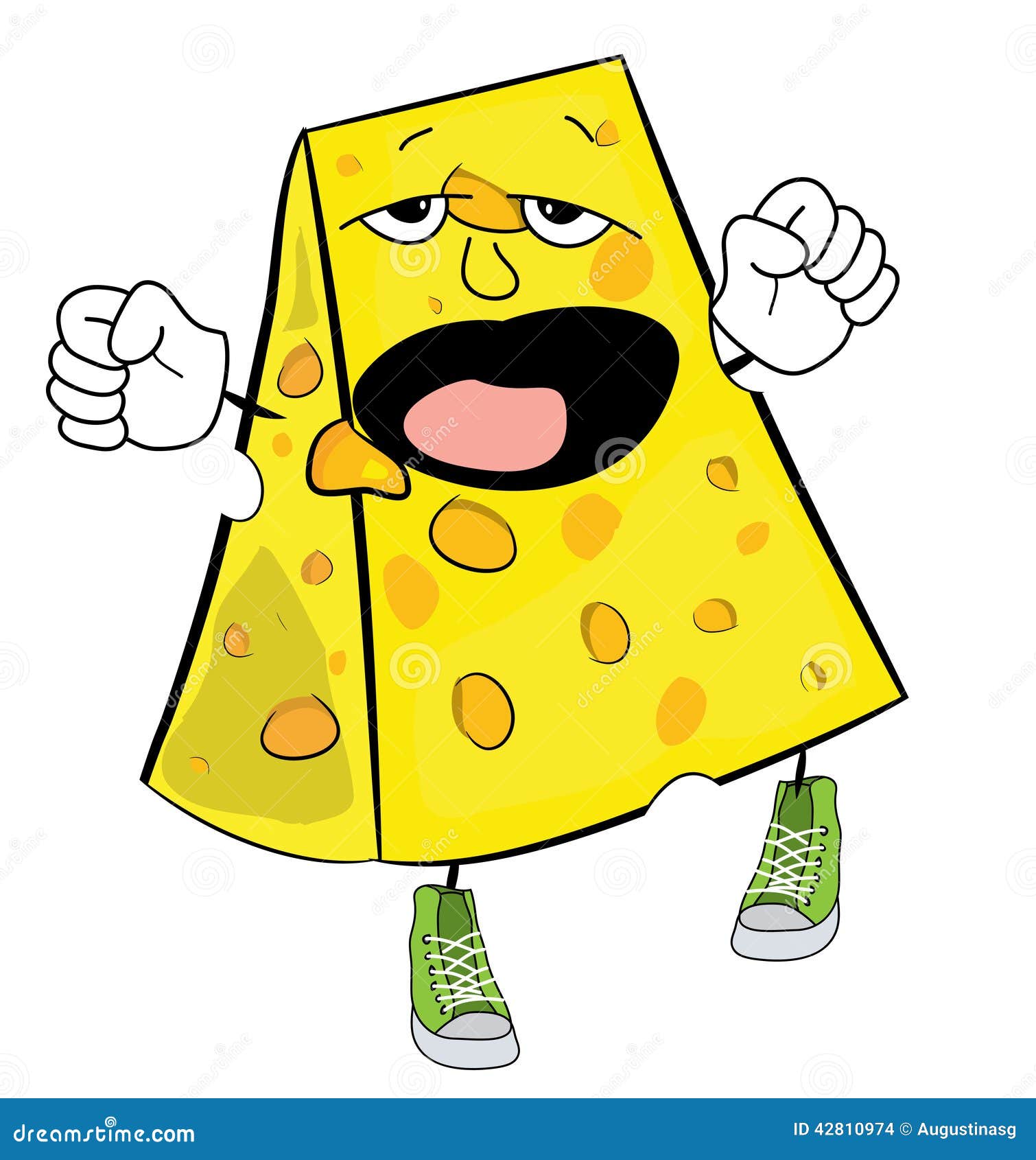 Cheese cartoon character stock illustration. Illustration of concept ...
