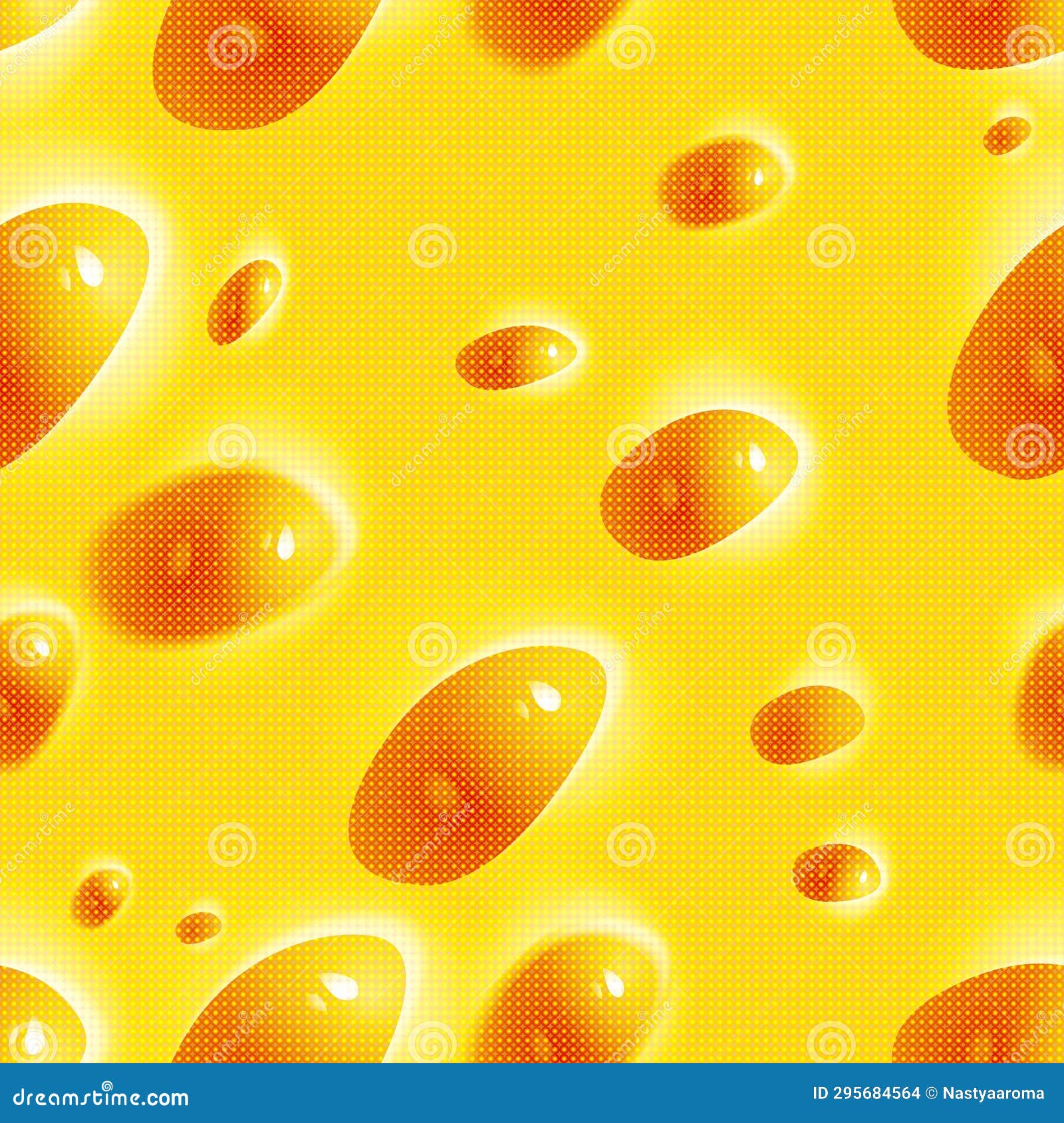Cheese Cartoon Seamless Pattern with Round Holes Stock Vector ...