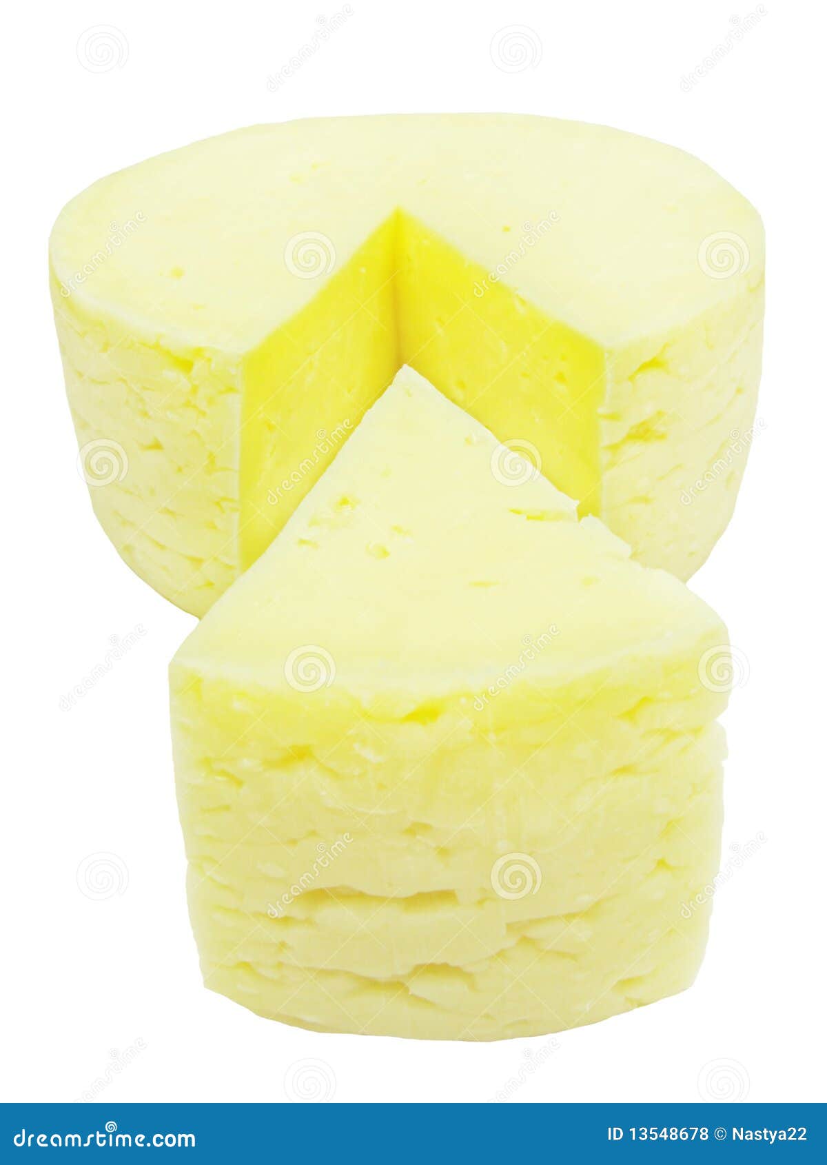 Cheese Circle and One Piece Stock Photo - Image of dairy, color: 13548678