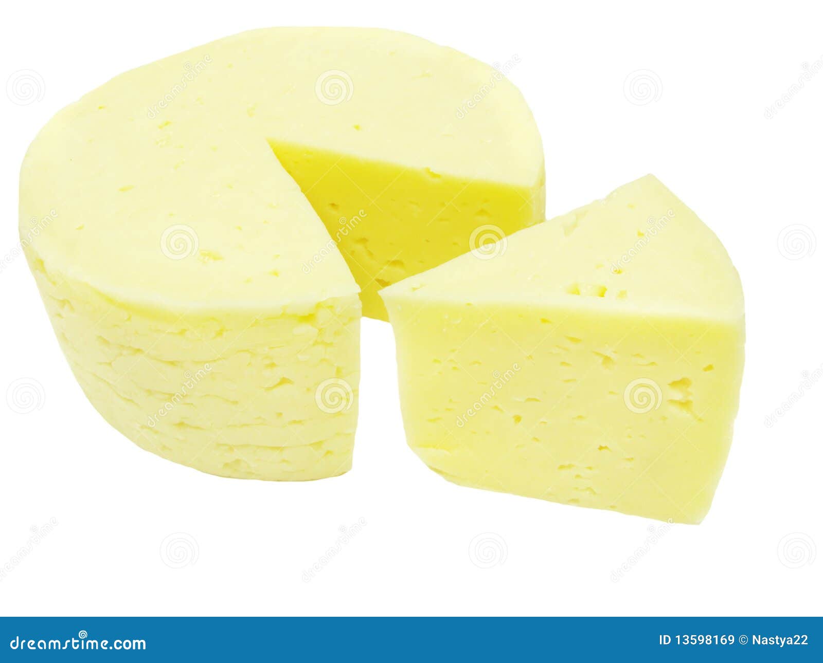Cheese Circle and One Piece Stock Image - Image of slice, dairy: 13598169
