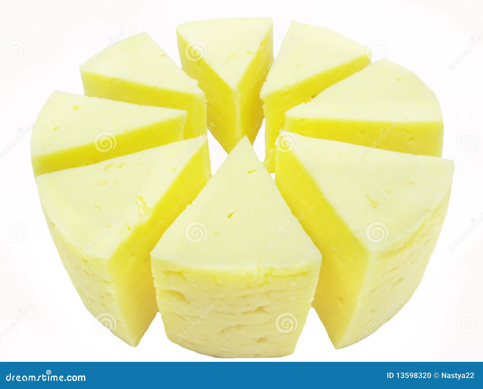 Cheese circle and pieces stock photo. Image of color - 13598320