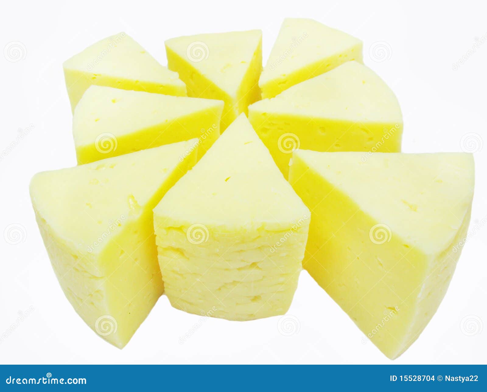 Cheese circle and pieces stock photo. Image of large - 15528704