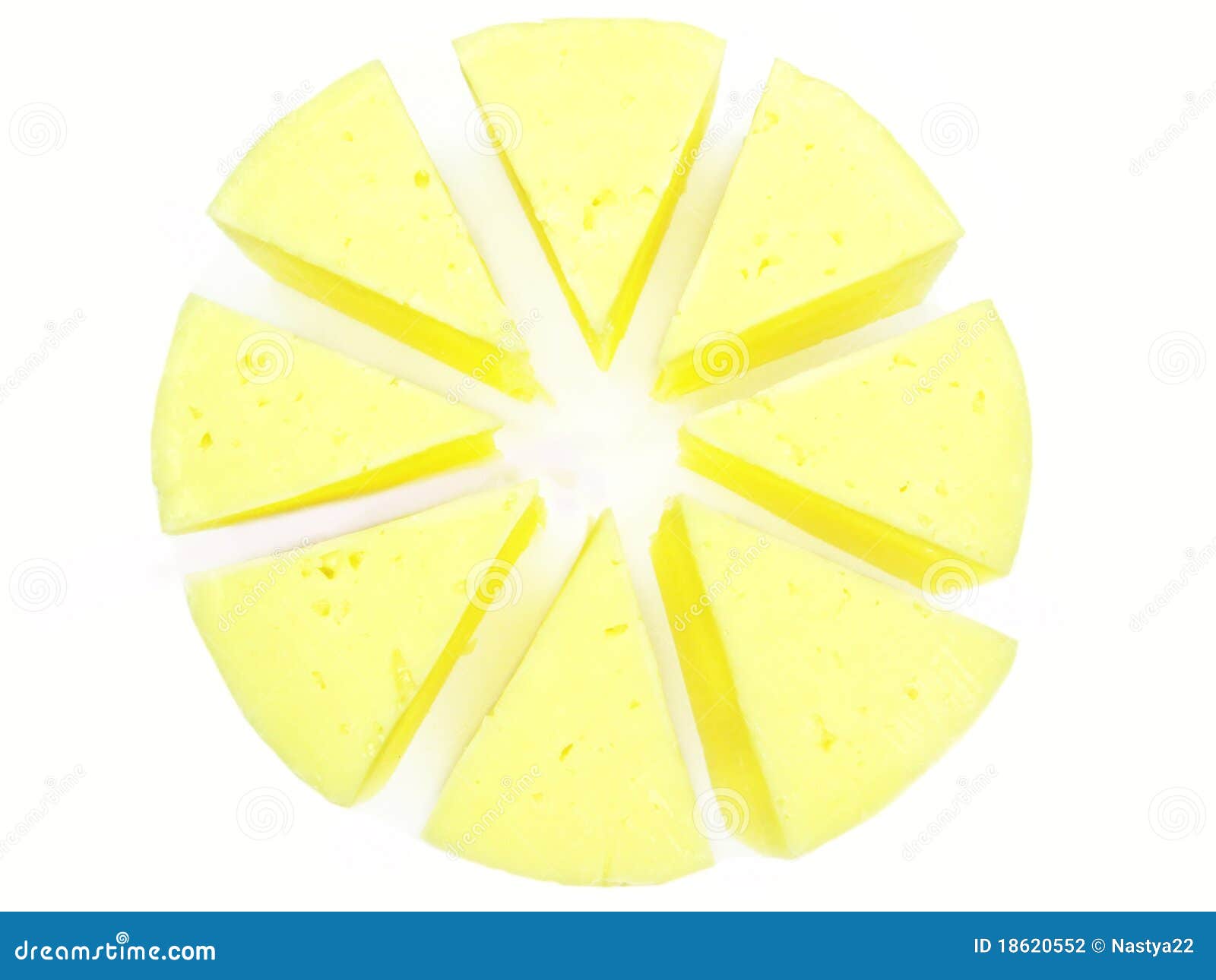 Cheese circle and pieces stock photo. Image of large - 18620552