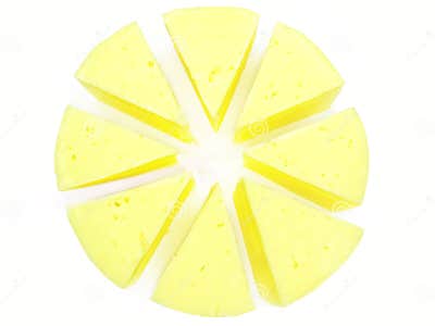 Cheese circle and pieces stock photo. Image of large - 18620552