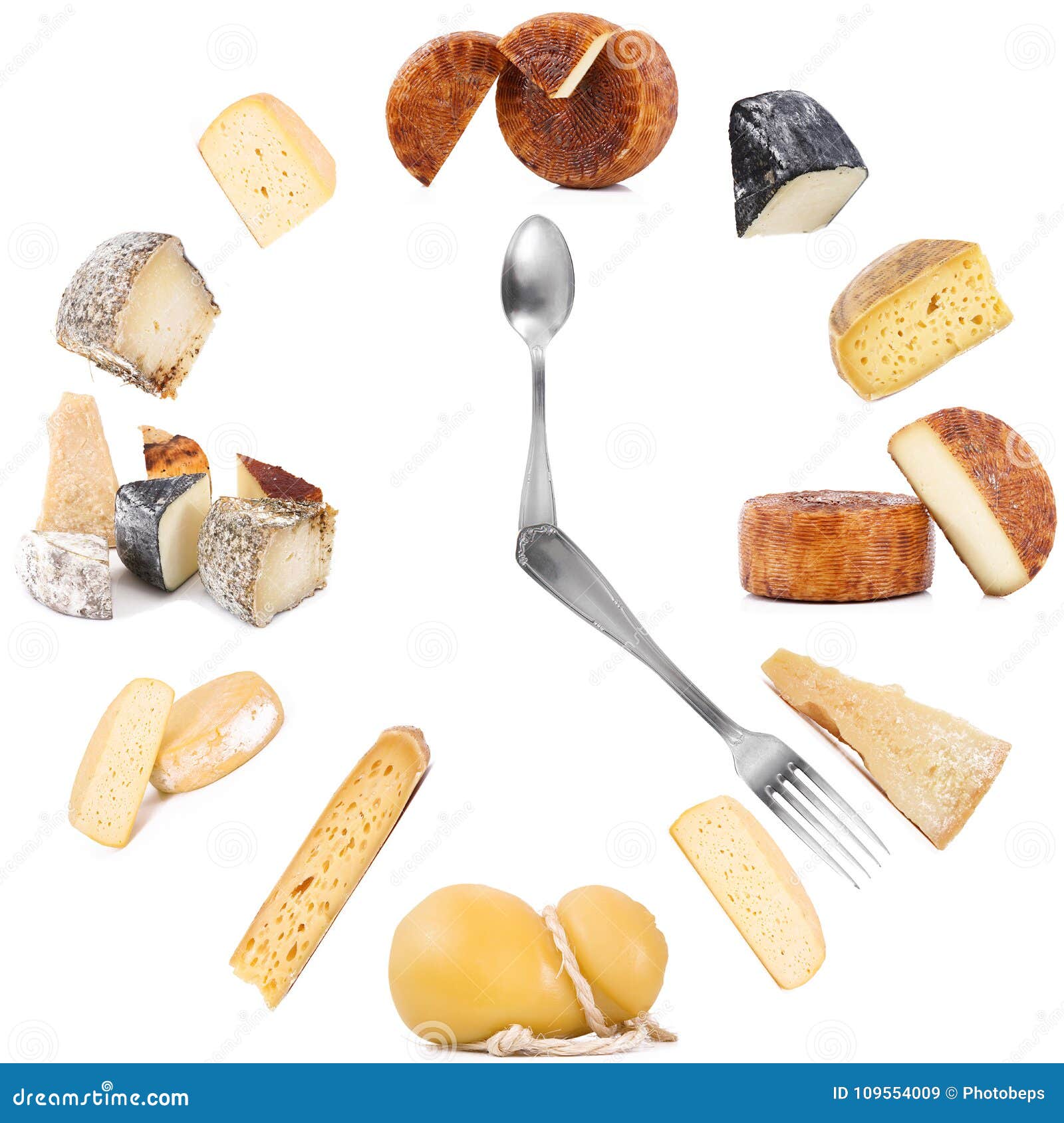 Cheese Clock in White Background Stock Image - Image of slice, clock ...