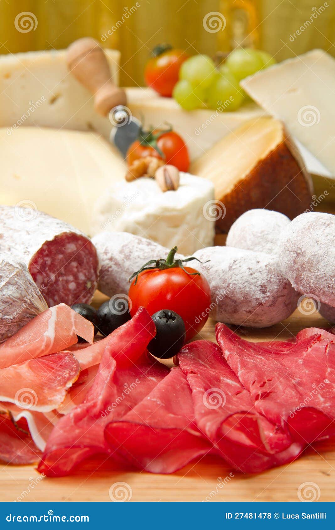 Cheese and cold cuts stock photo. Image of eating, breakfast - 27481478