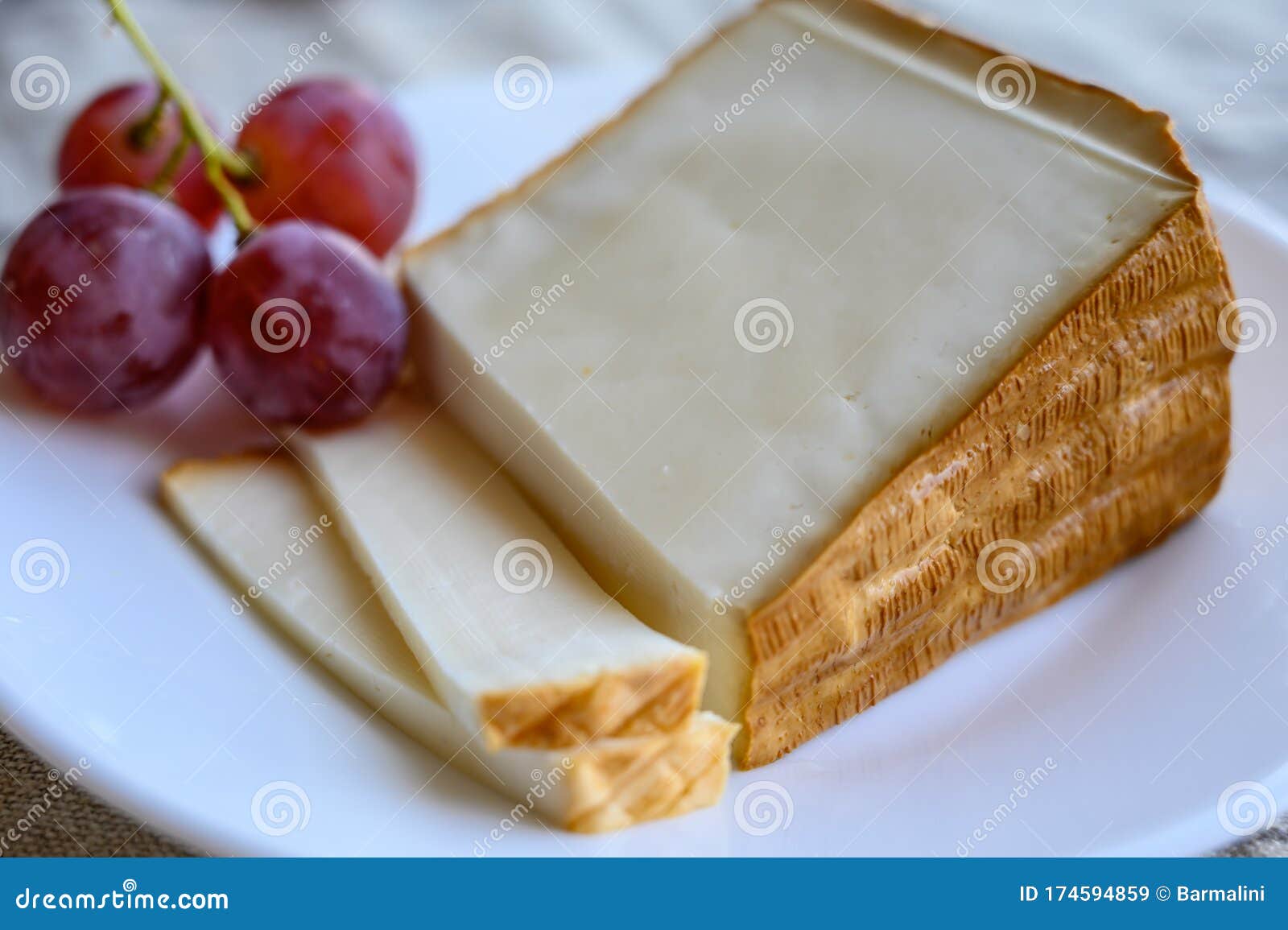 Cheese Collection, Piece of Smoked Spanish Goat Cheese Stock Image ...
