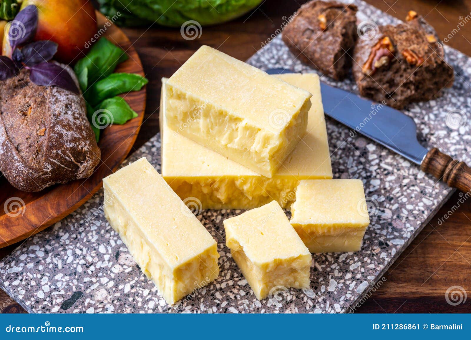 Cheese Collection, Pieces of Aged British Cheddar Cheese Stock Image ...