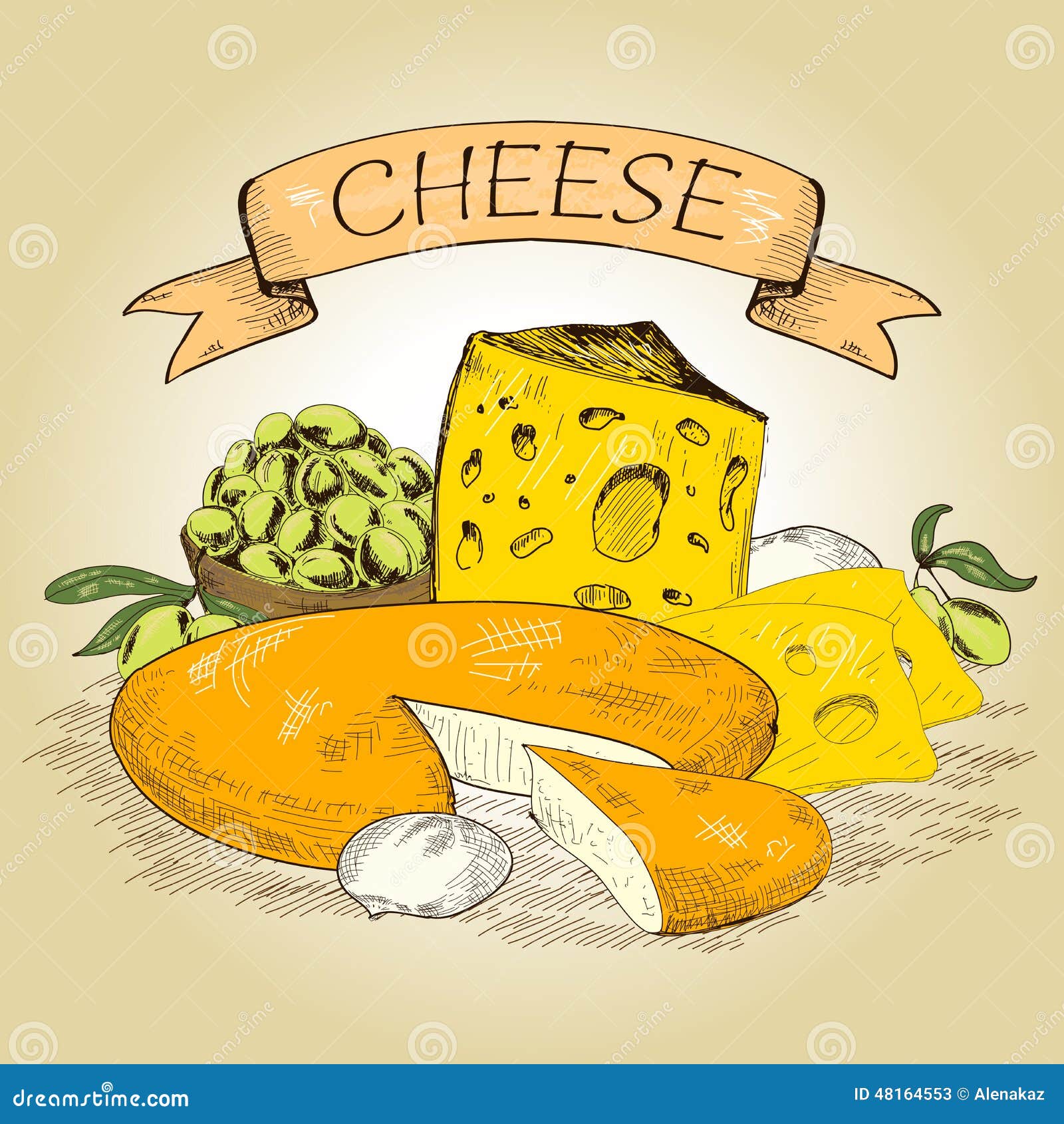 Cheese. stock vector. Illustration of eating, holland - 48164553