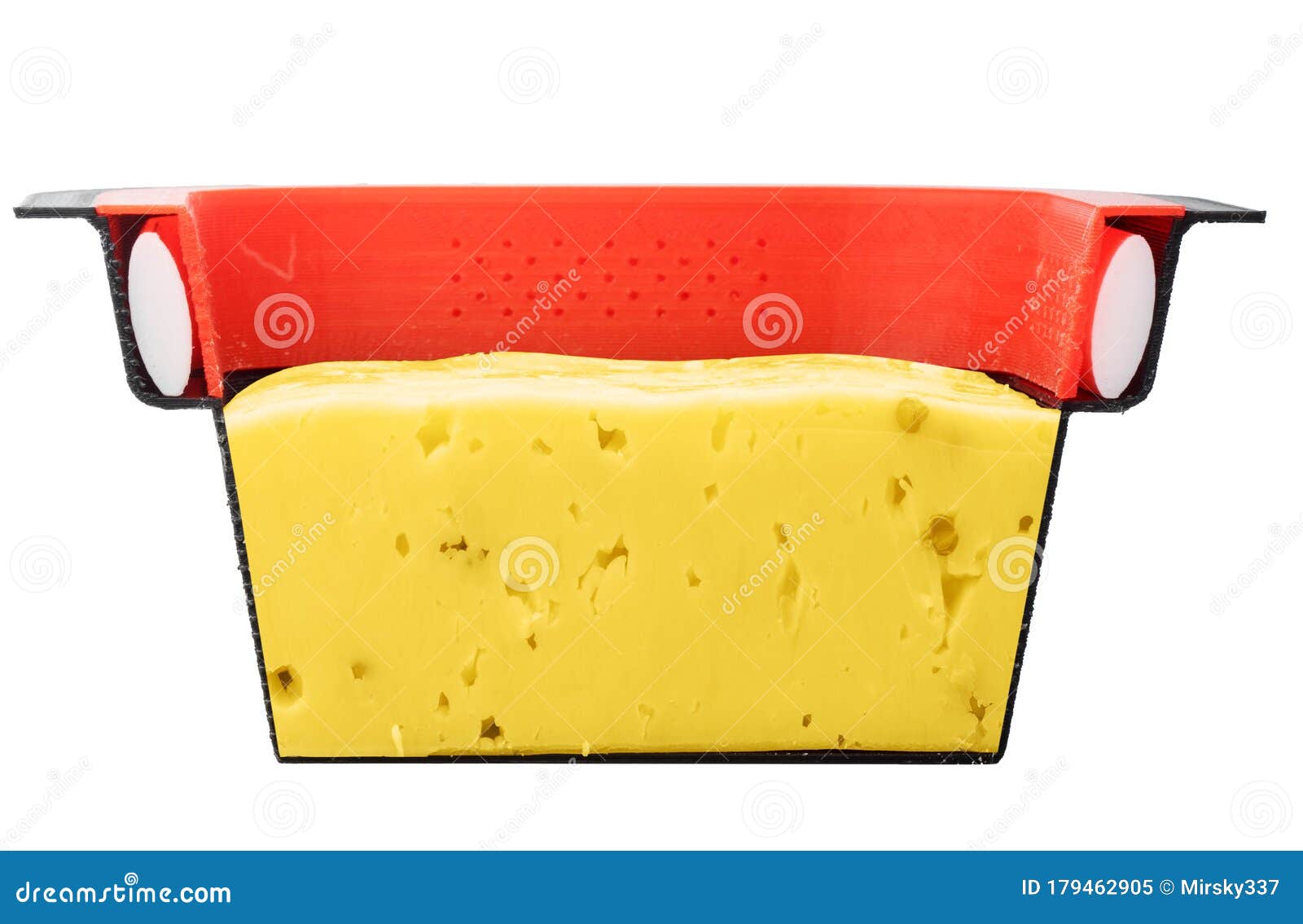 Cheese in Container Cut in Half Stock Image - Image of macro, gourmet ...