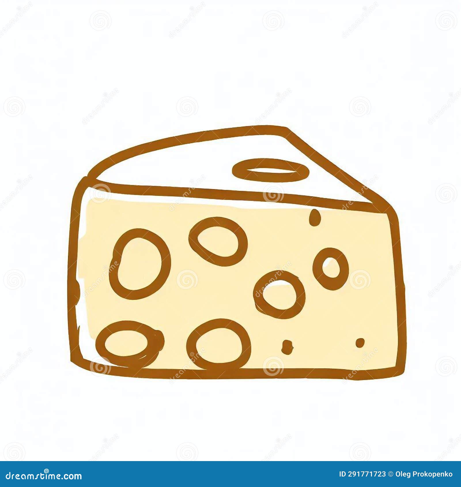 Cheese Contour Drawing Color Game Stock Illustration - Illustration of ...