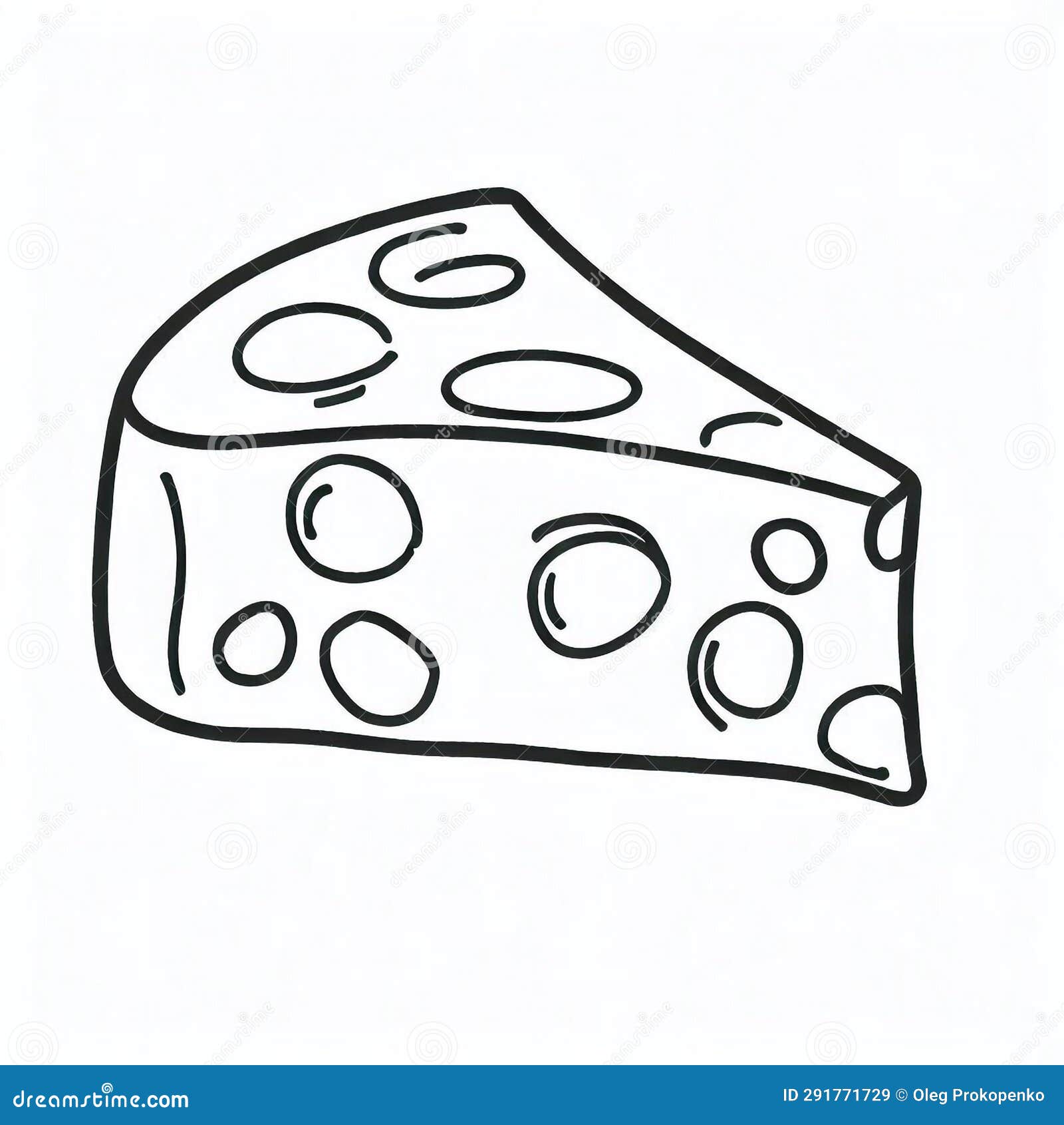 Cheese Contour Drawing Color Game Stock Illustration - Illustration of ...