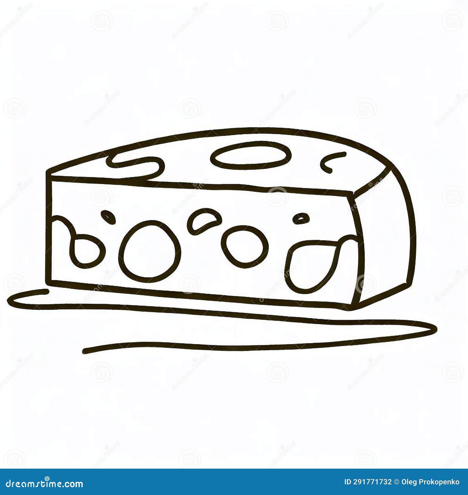 Cheese Contour Drawing Color Game Stock Illustration - Illustration of ...