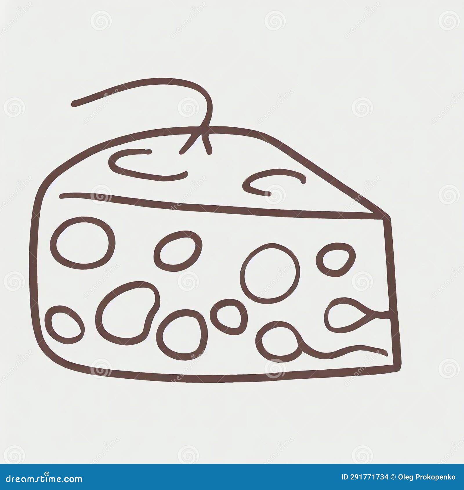 Cheese Contour Drawing Color Game Stock Illustration - Illustration of ...