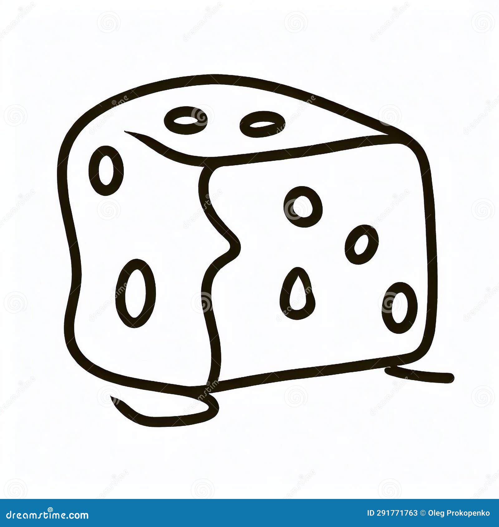 Cheese Contour Drawing Color Game Stock Illustration - Illustration of ...