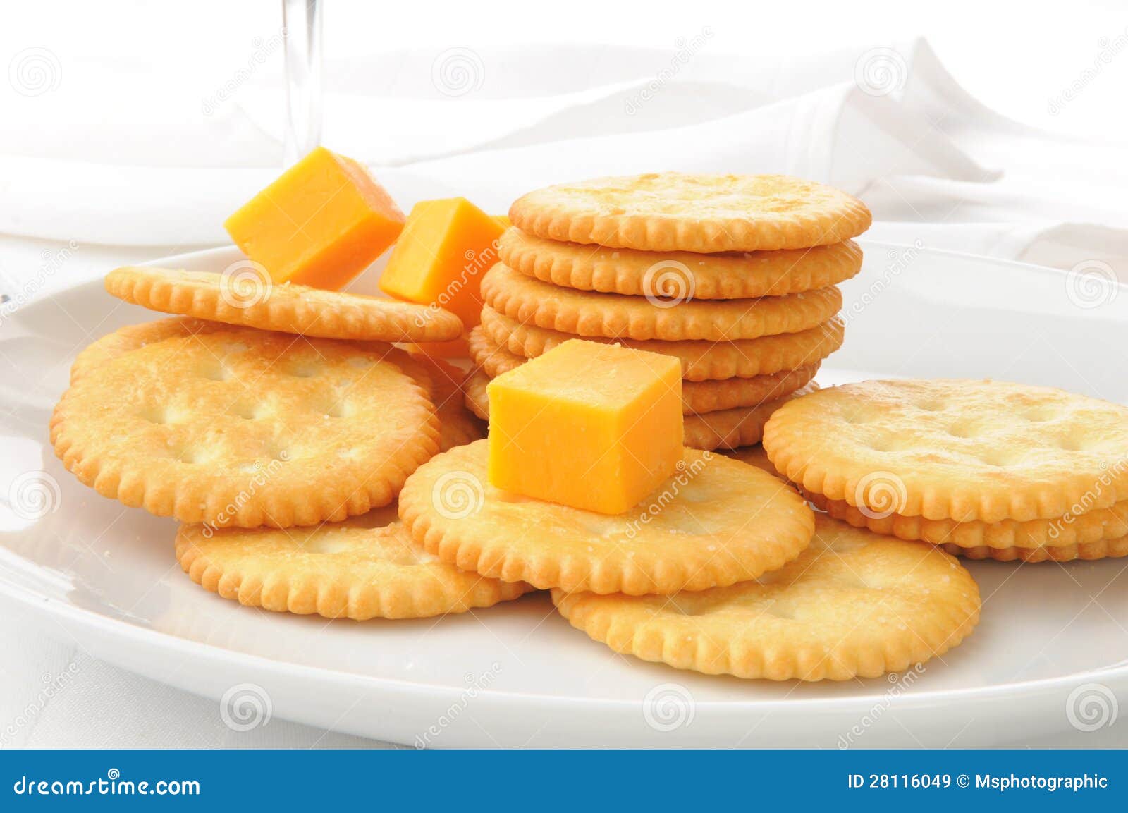 Cheese and crackers stock image. Image of white, cheddar - 28116049