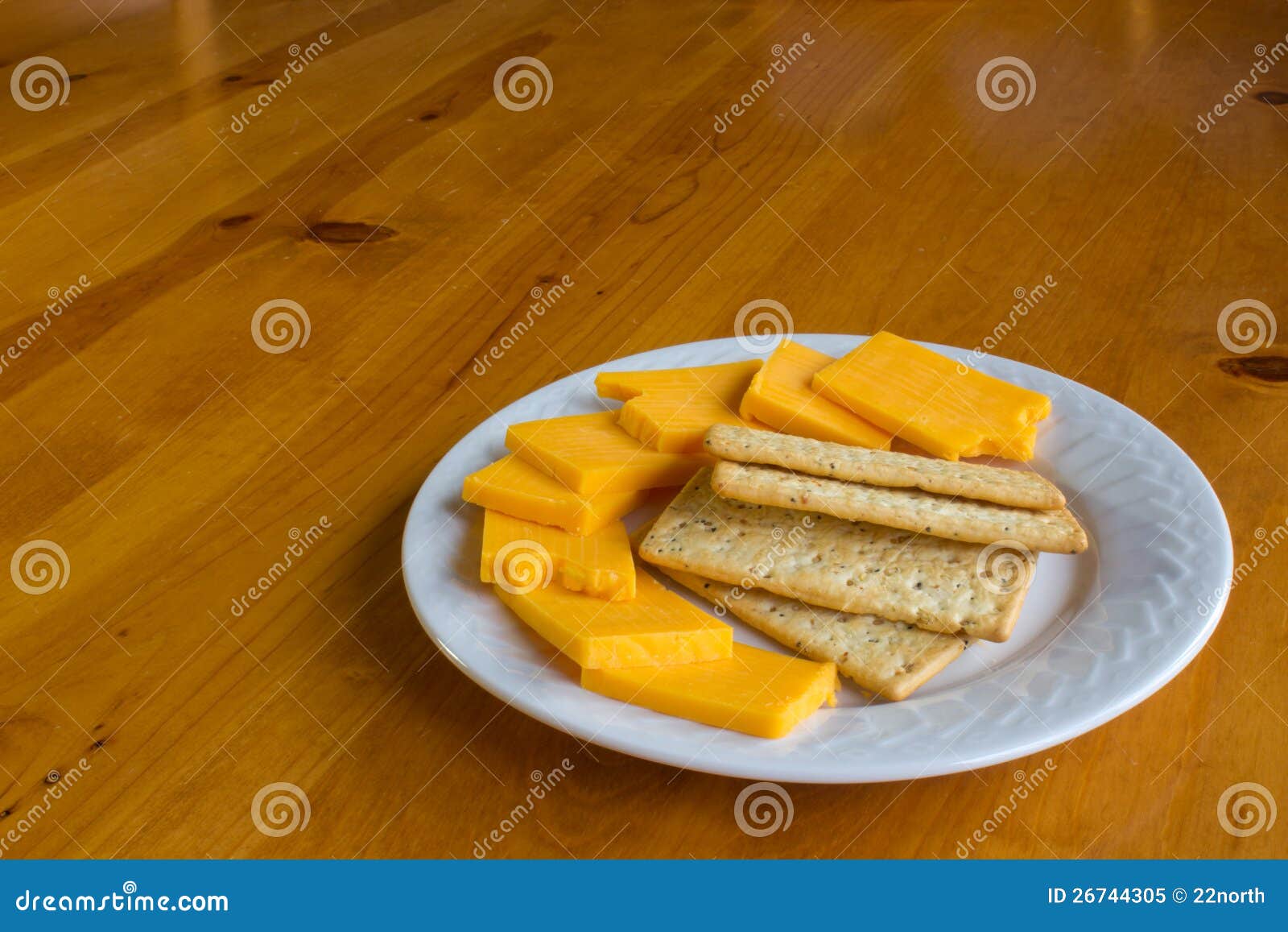 Cheese and Crackers on a Plate Stock Image - Image of mild, crackers ...