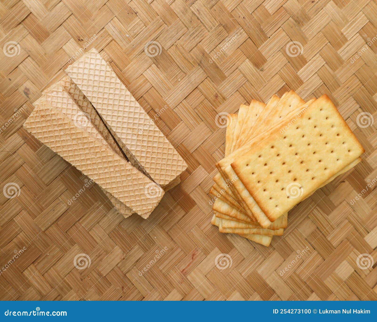 Cheese Crackers and Vanilla Wafers Stock Photo - Image of wafer ...