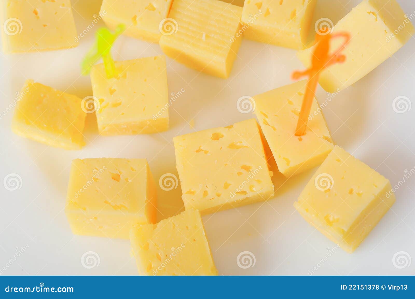 Cheese cubes stock photo. Image of piece, gouda, appetiser - 22151378