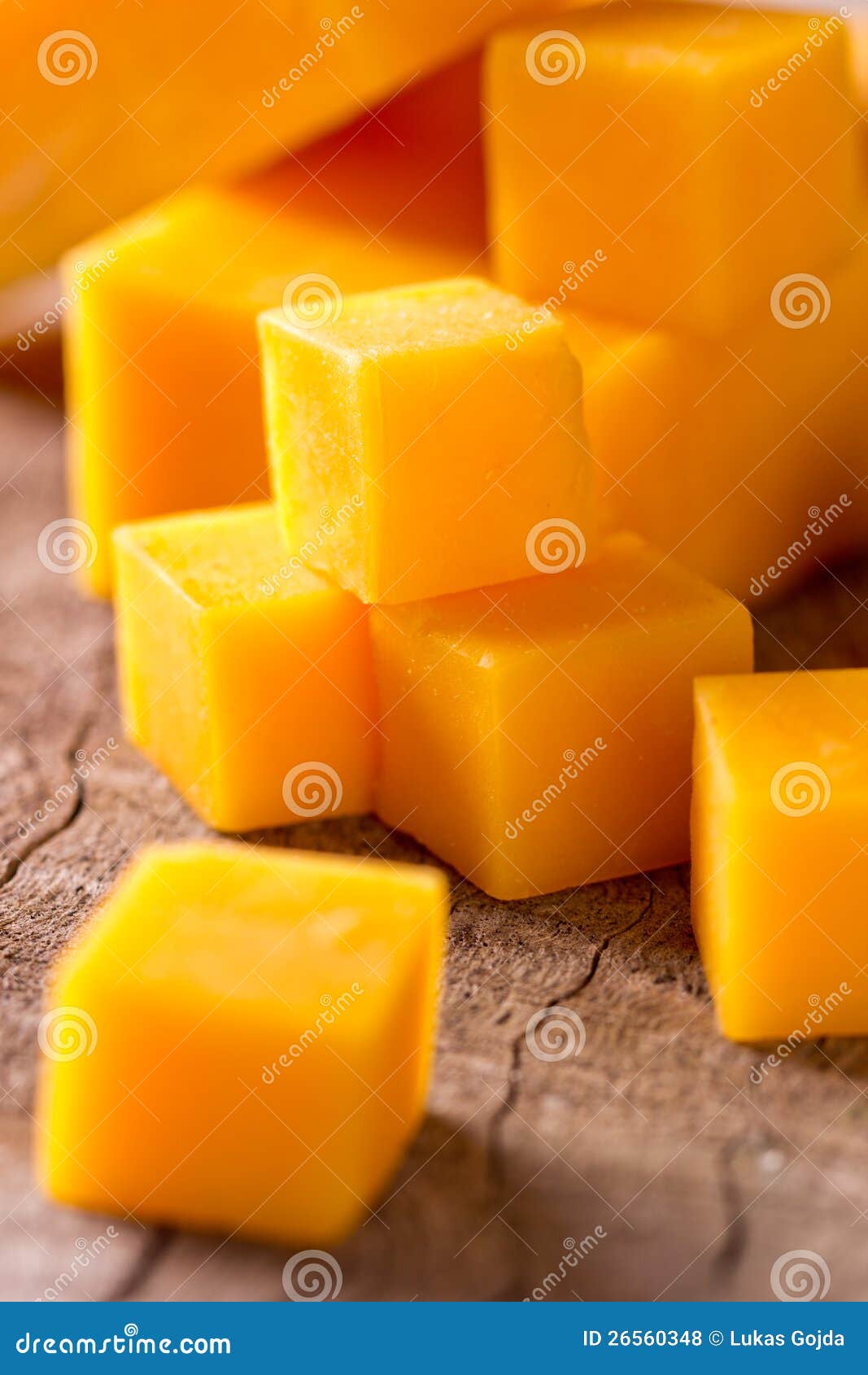 Cheese cubes stock photo. Image of grocery, dutch, dairy - 26560348