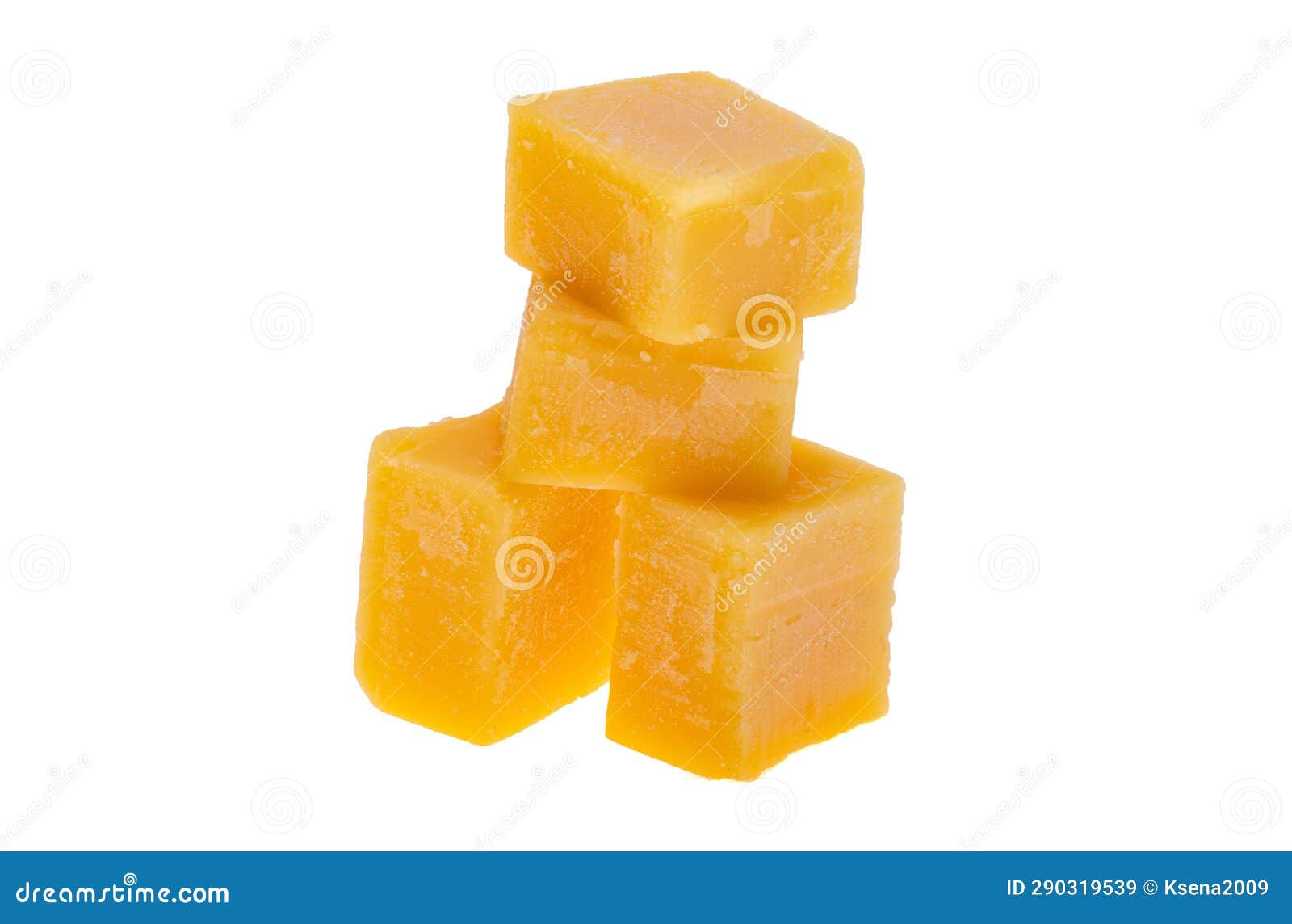 Cheese cubes isolated stock image. Image of cheddar - 290319539