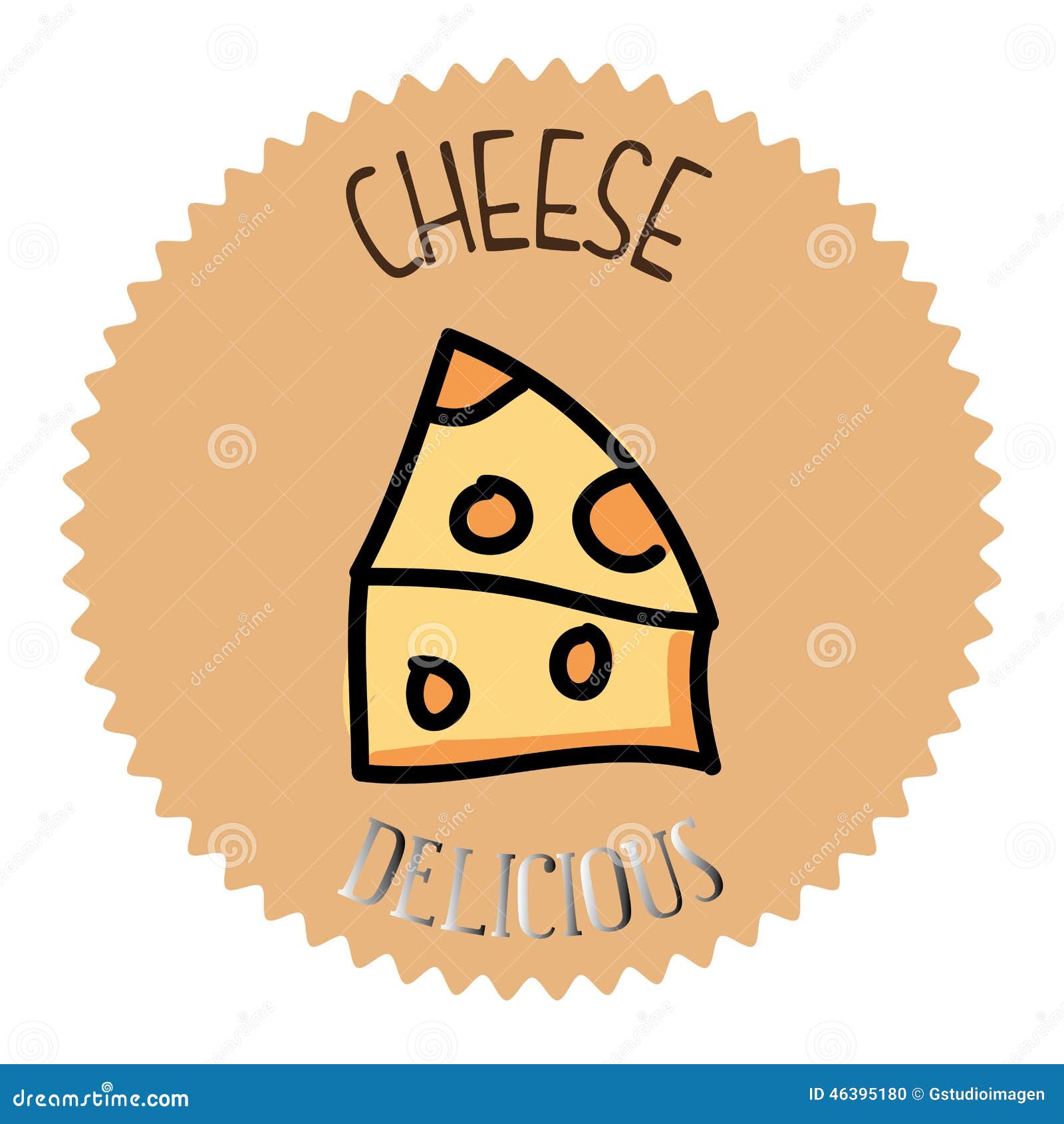 Cheese design stock vector. Illustration of healthy, piece - 46395180