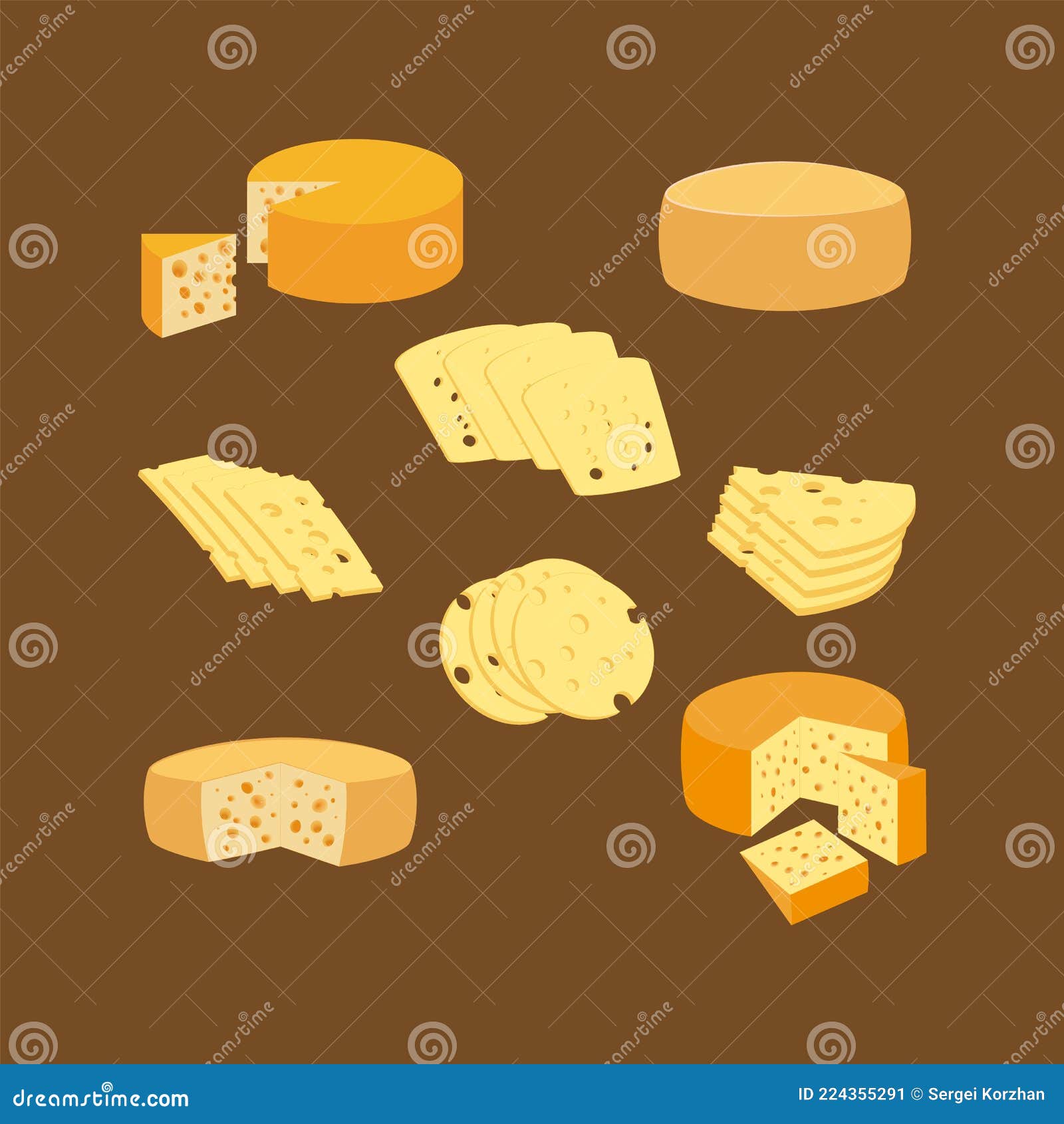Cheese of Different Sizes from Whole Heads To Different Pieces on a ... Cheese of Different Sizes from Whole Heads To Different Pieces on a ...