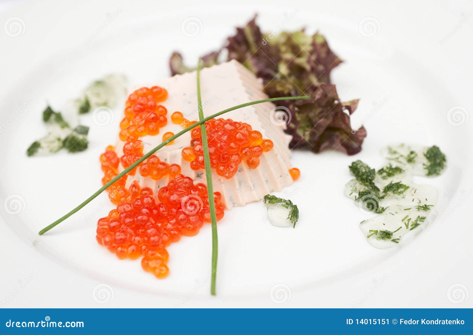 Cheese Dish Topped with Red Caviar Stock Image - Image of herb, cheese ...