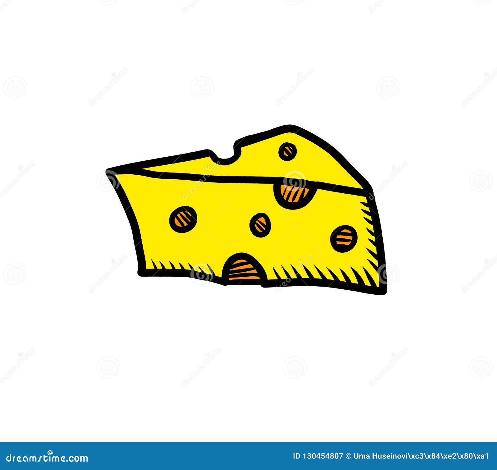 Cute Small Cheese Doodle stock illustration. Illustration of piece ...