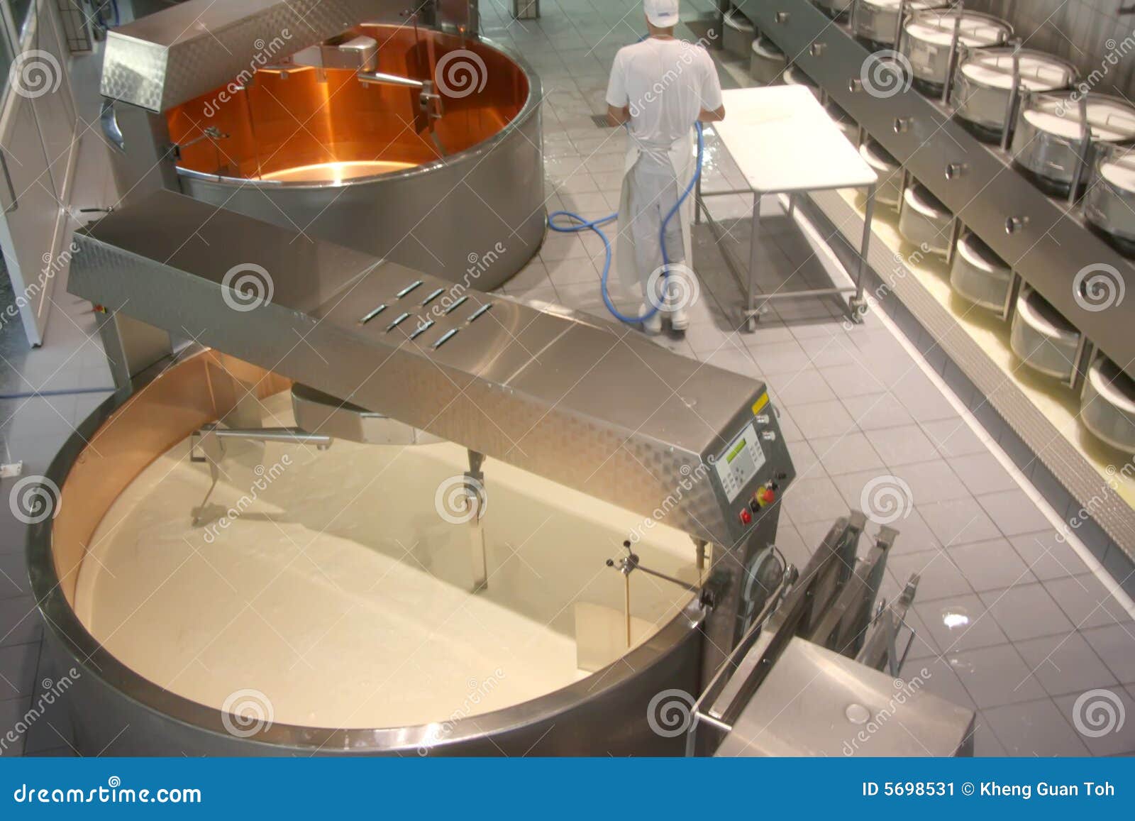 Cheese factory stock image. Image of manufacture, automated - 5698531