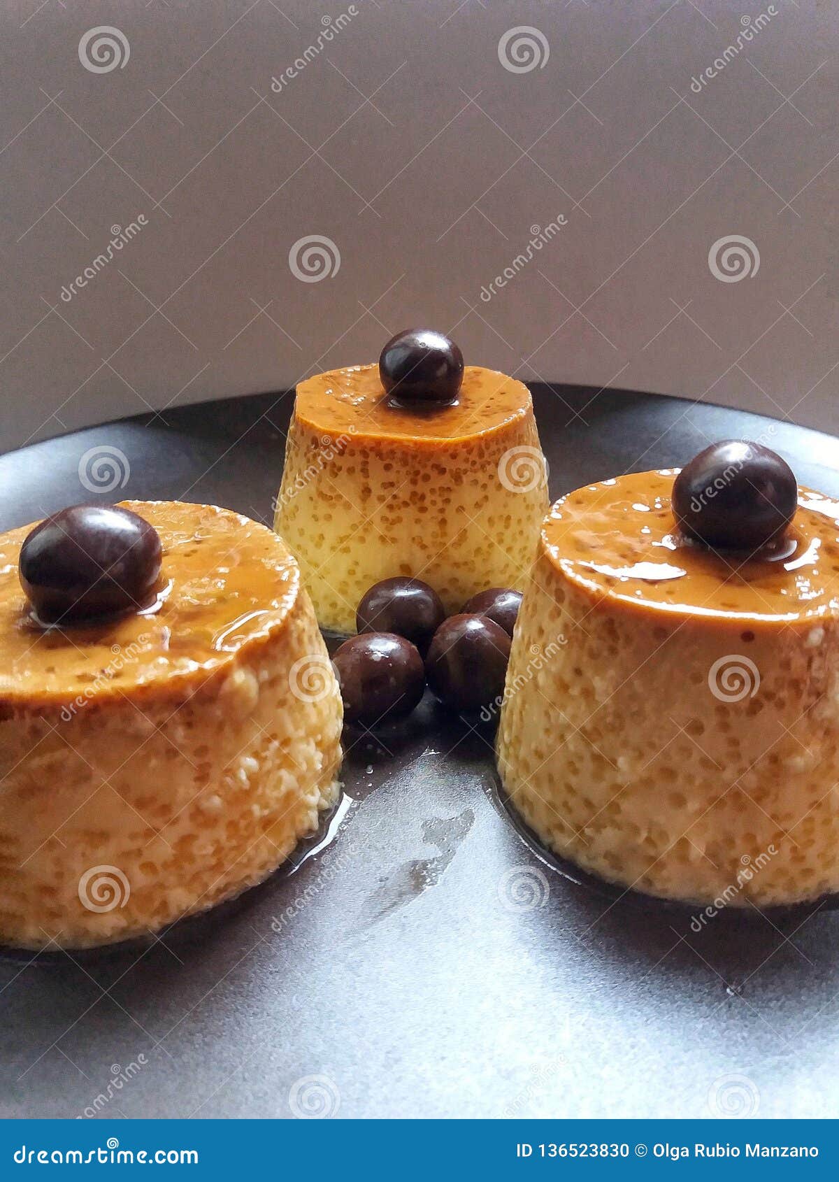 Cheese flan stock photo. Image of sugar, cheese, flan - 136523830
