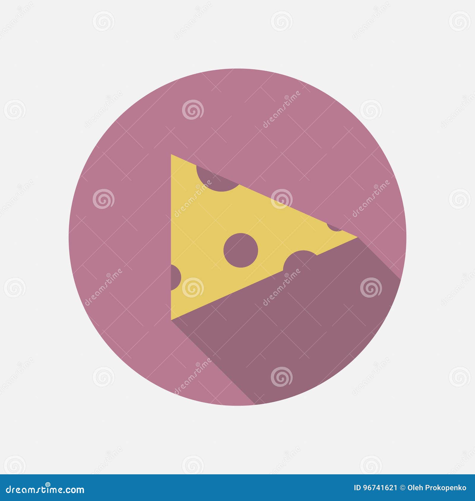 Cheese flat icon. stock vector. Illustration of design - 96741621