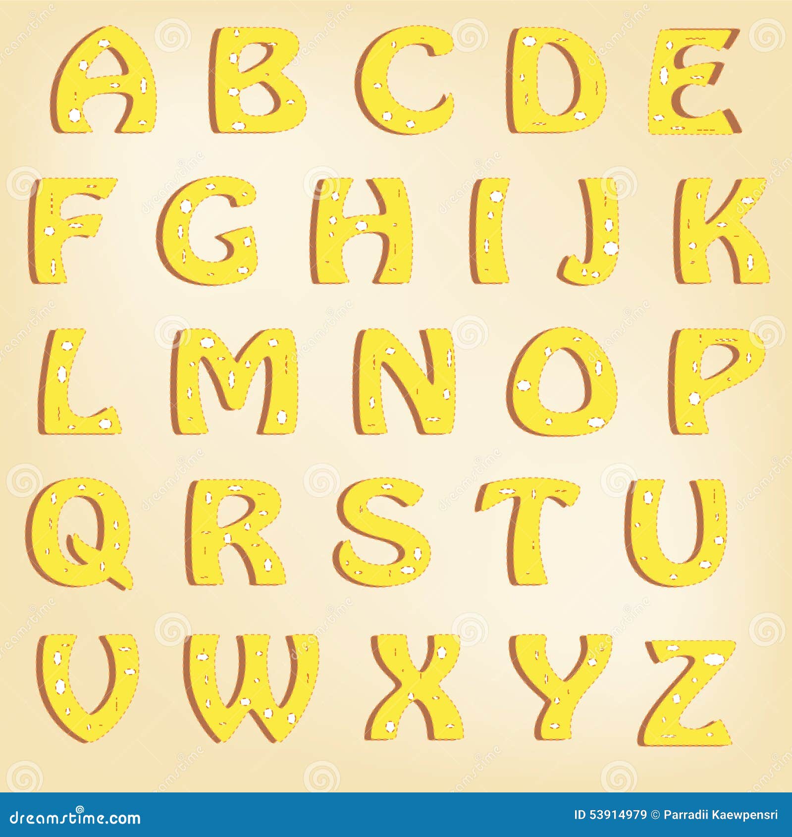 Cheese Font stock vector. Illustration of character, font - 53914979