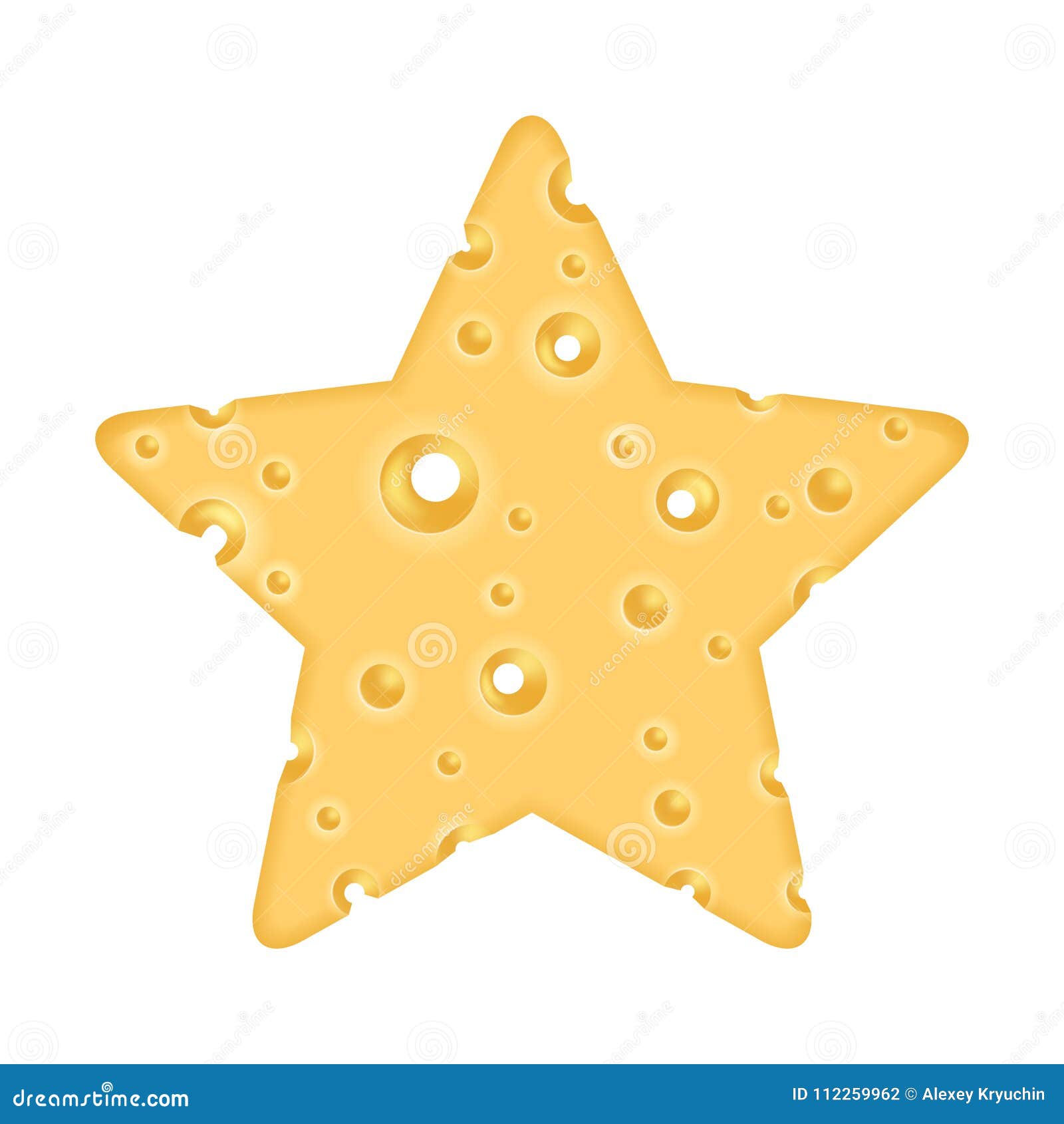 Cheese in the Form of a Star Stock Vector - Illustration of graphic ...