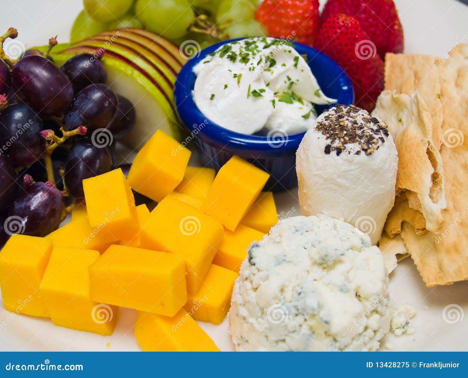 Cheese and Fruit stock image. Image of delicatessen, food - 13428275