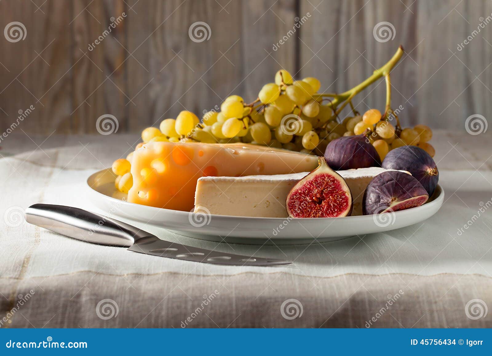 Cheese with fruits stock photo. Image of table, fruit - 45756434