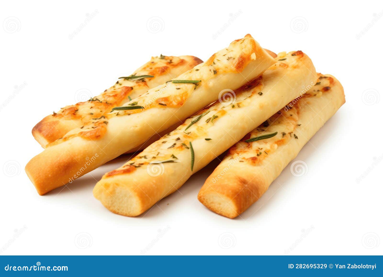 Cheese and Garlic Breadsticks on a White Background. Generative AI ...