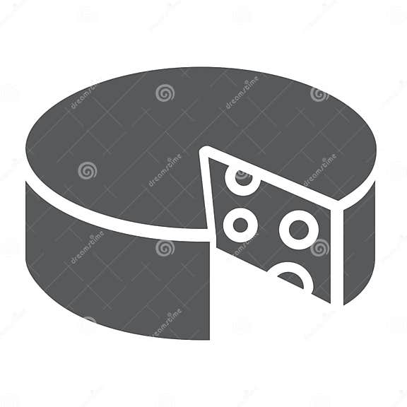 Cheese Glyph Icon, Food and Milk, Cheddar Sign, Vector Graphics, a ...