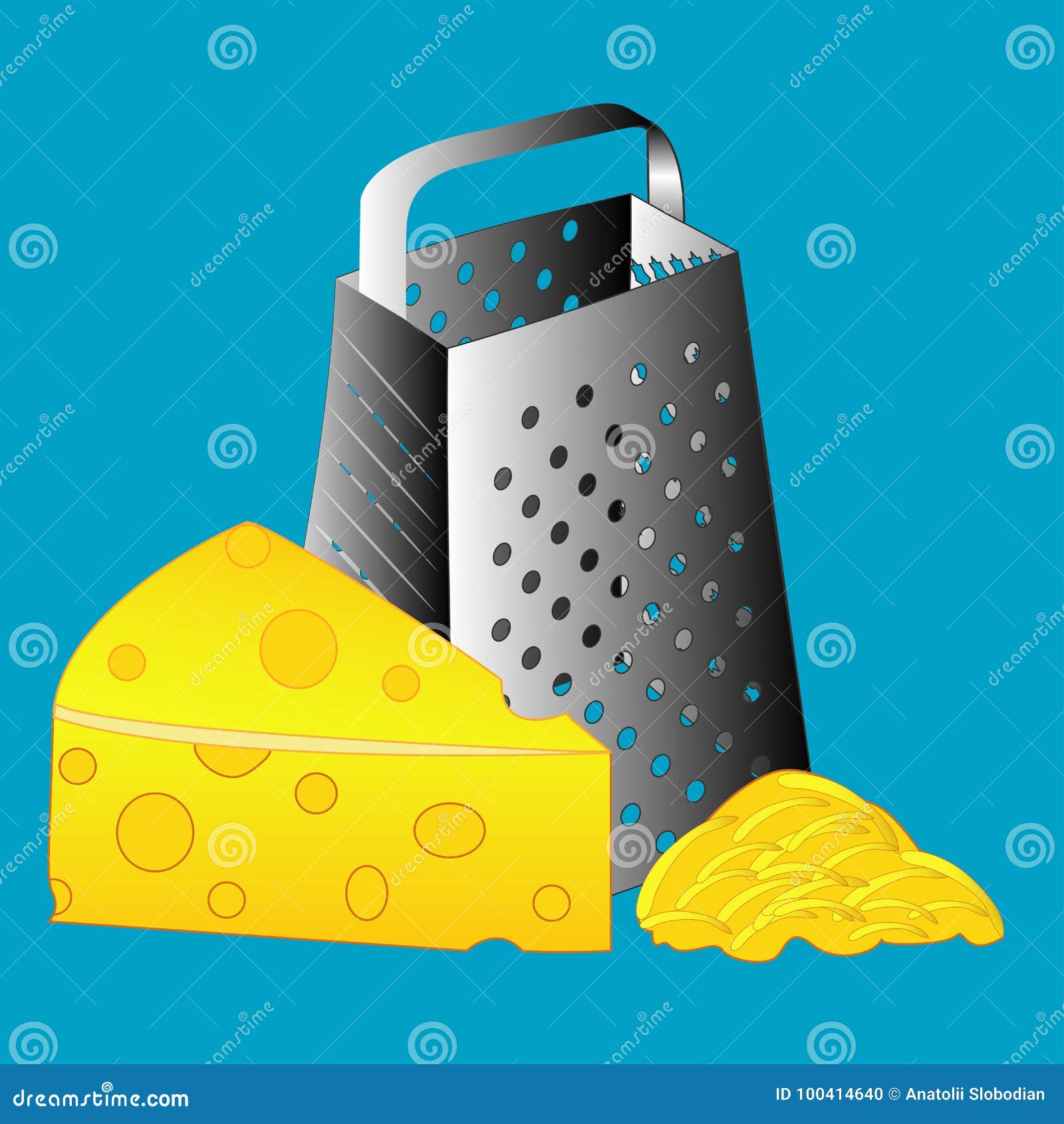 Cheese Grater Isolated, Grater Vector, Cheese Stock Vector ...