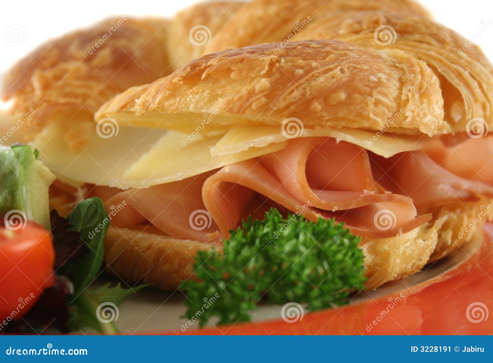 Cheese and Ham Croissant stock image. Image of nutritious - 3228191